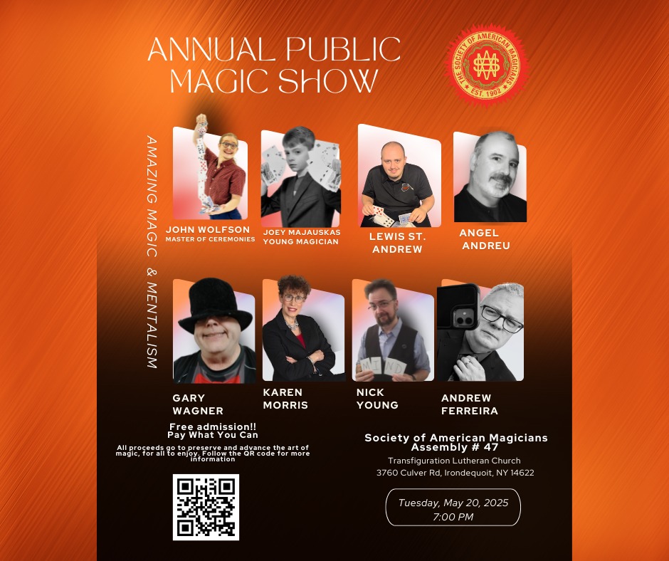 Annual Magic Show on May 20th! – SAM 47